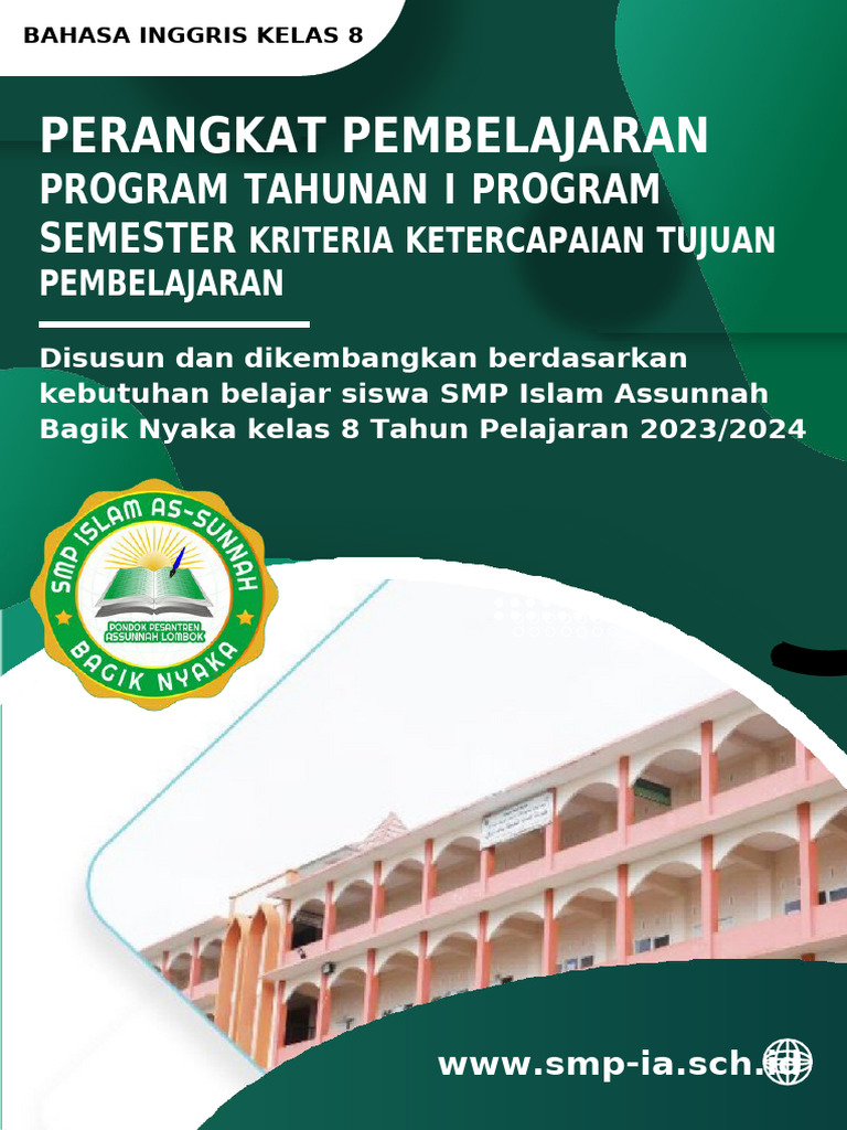 Prota Prosem Bing Kelas 8 | PDF