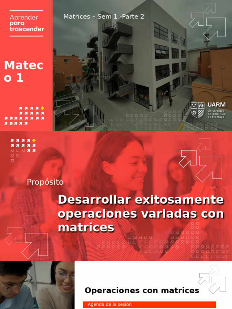 Clase 01.2 Matrices - Operaciones | PDF