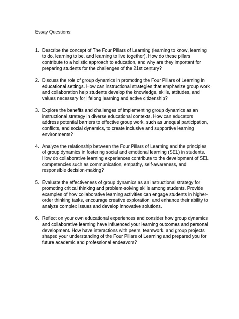 Essay Questions | PDF