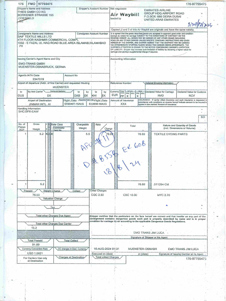 Master Airway Bill | PDF