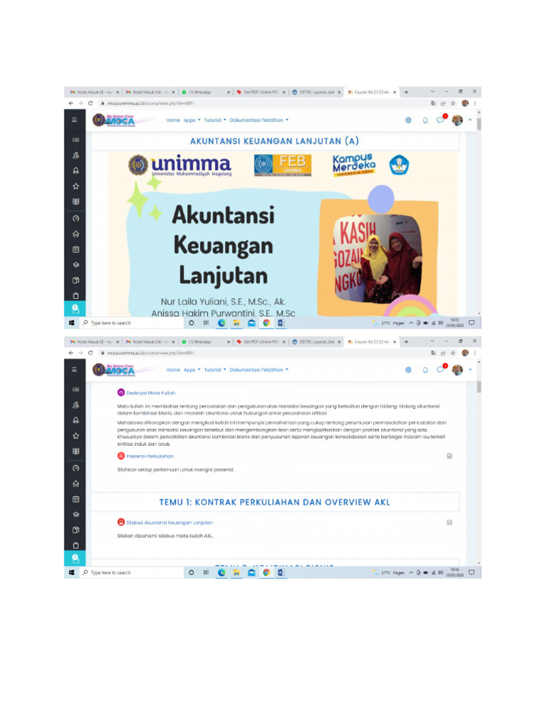 Jurnal Perkuliahaan AKL A | PDF