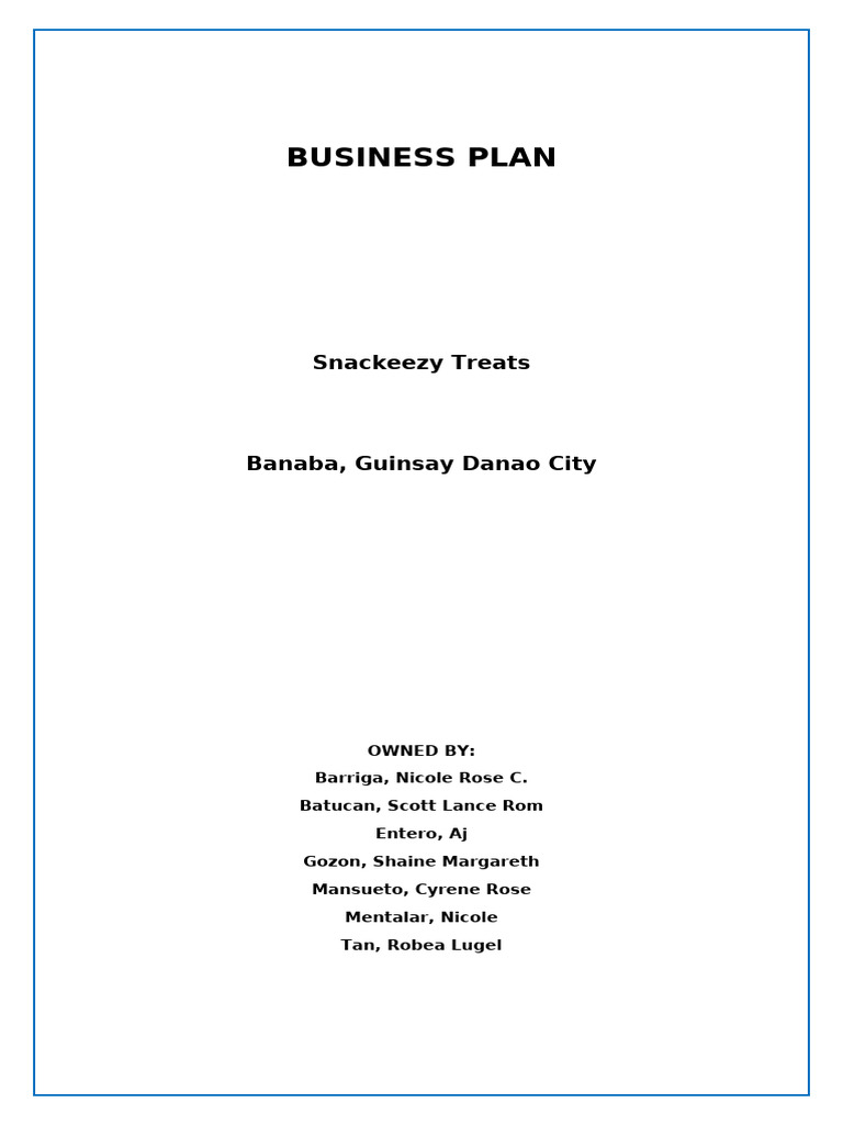 12 Humssjoaquin Group4 Businessplan | PDF