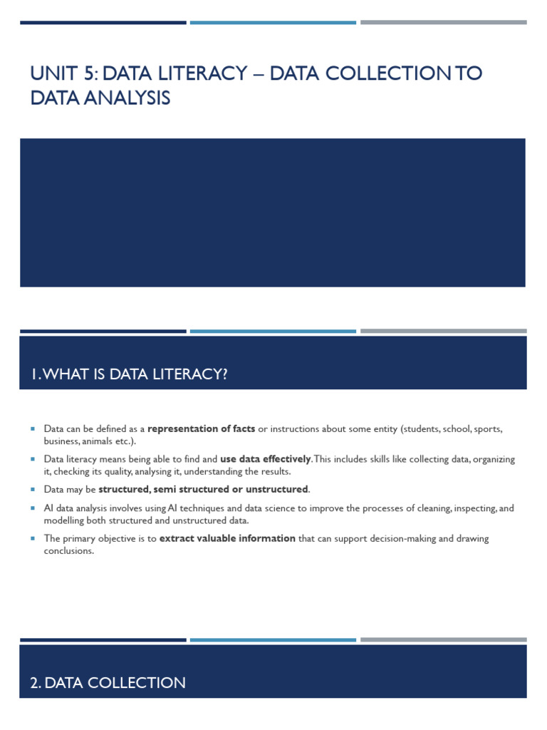 Unit 5 Data Literacy | PDF