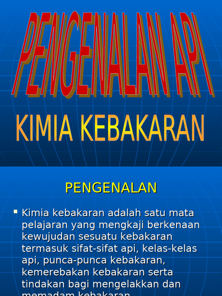 Pengenalan Api (Kimia Kebakaran) | PDF