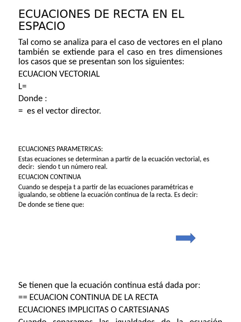 Ecuaciones de Recta en El Espacio | PDF