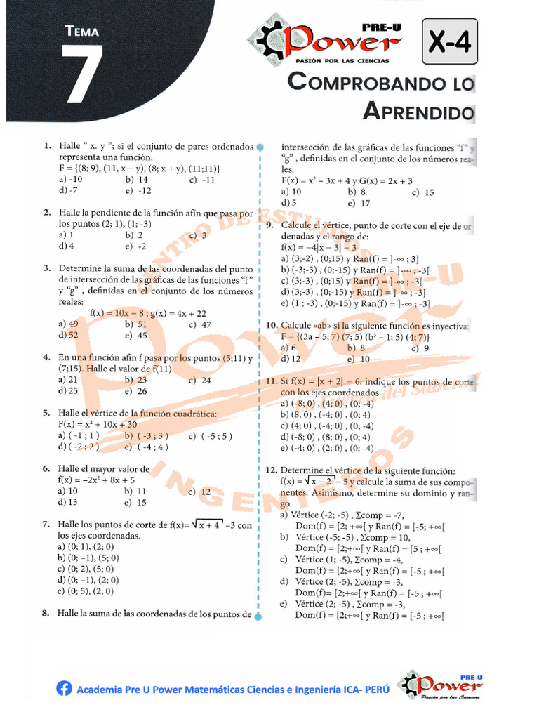 07-Comprobando Lo Aprendido-IIIB-X 4s | PDF