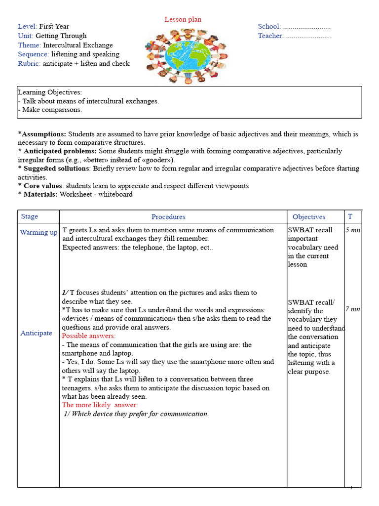 making comparison lesson plan | PDF