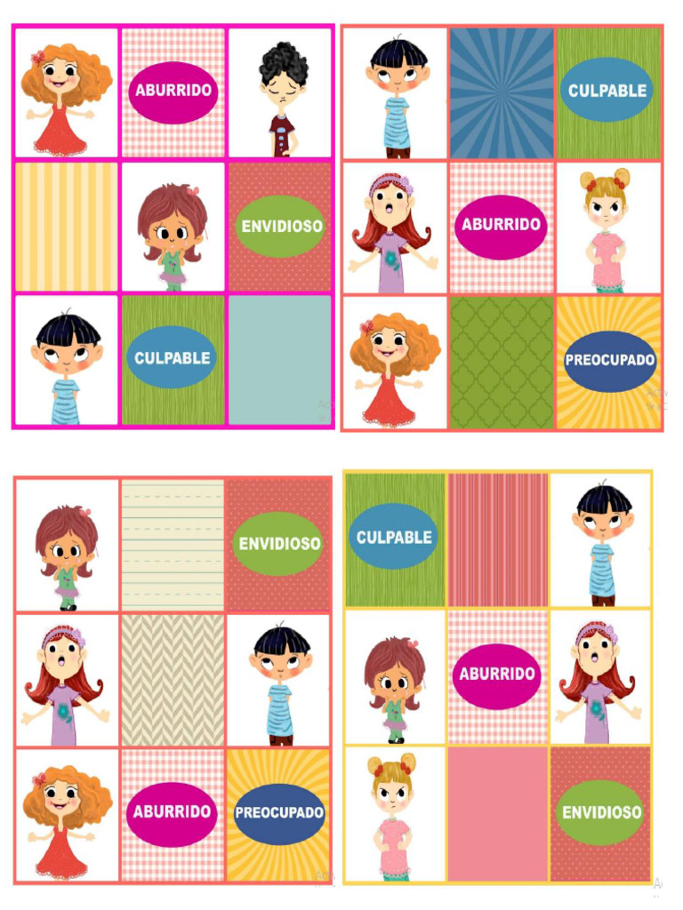 Bingo de Las Emociones | PDF