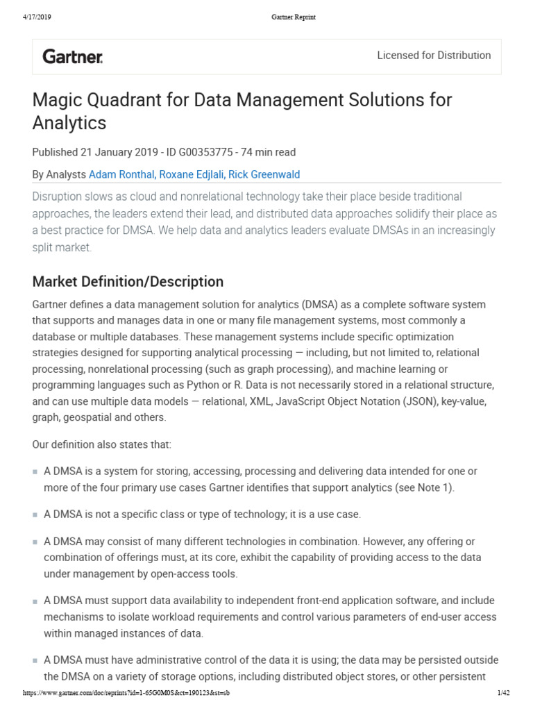 Gartner Data Enterprise | PDF