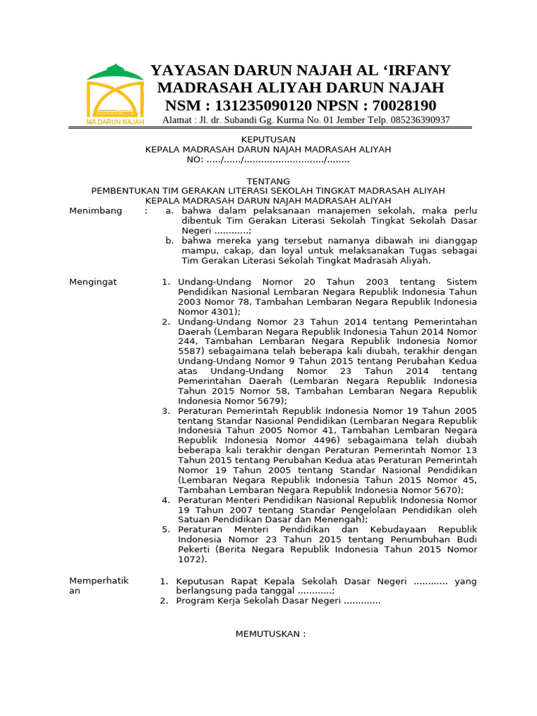 Literasi SK PERPUS | PDF