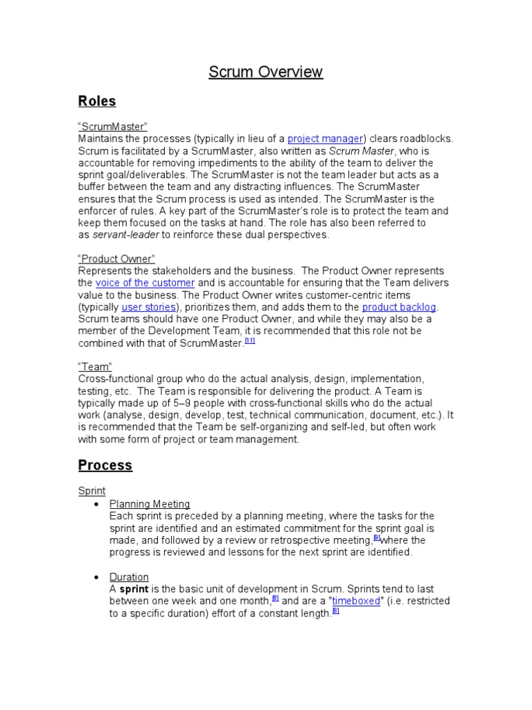 Scrum Overview | PDF | Scrum (Software Development) | Systems Engineering