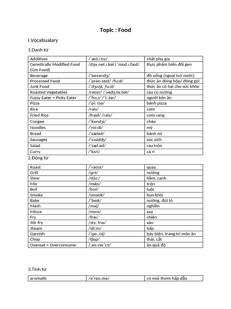 Group5 L01 Food | PDF