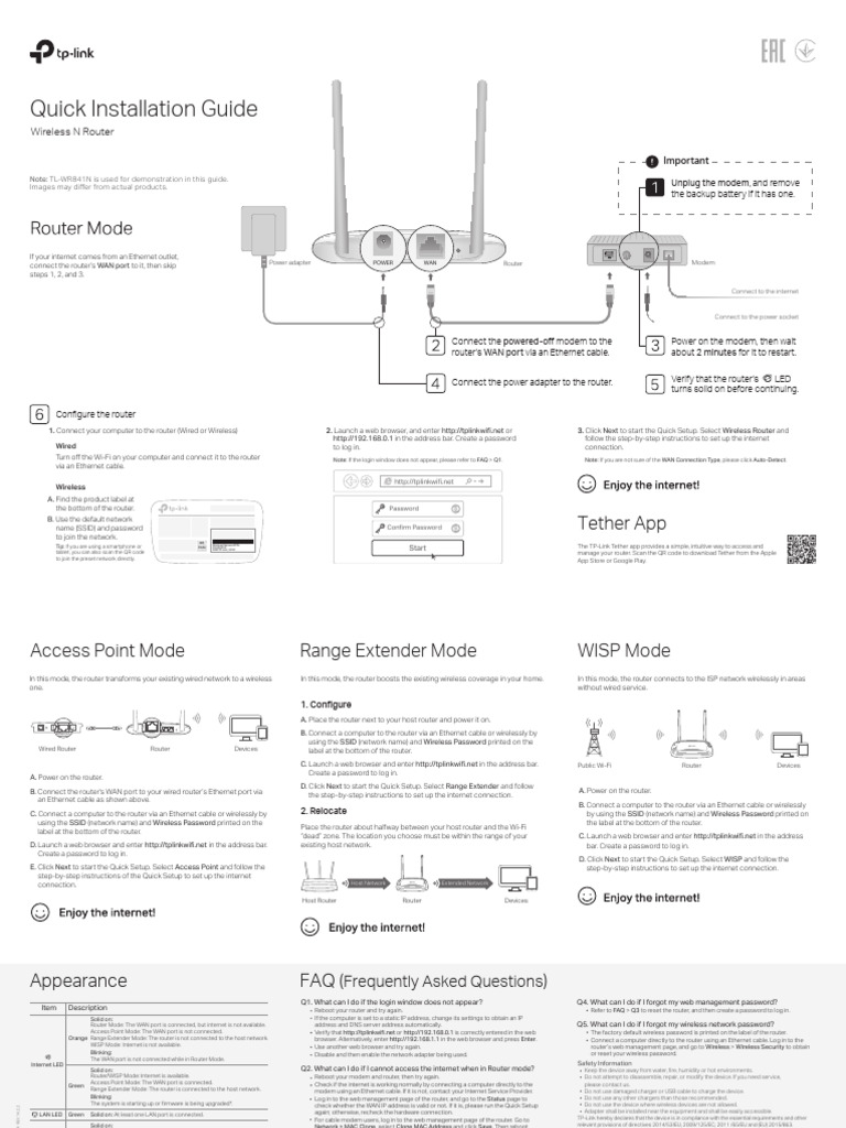 TL-WR841N Qig V1 | PDF