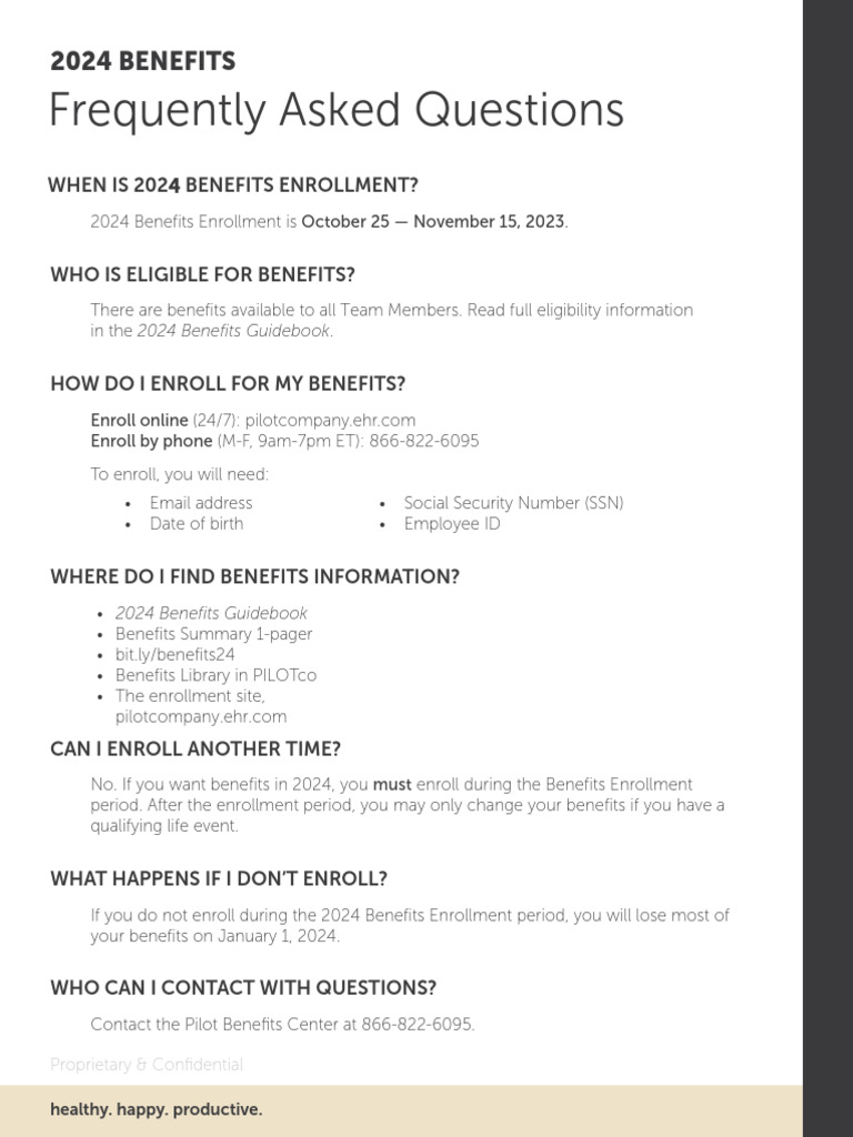 2024 Benefits Enrollment FAQ | PDF