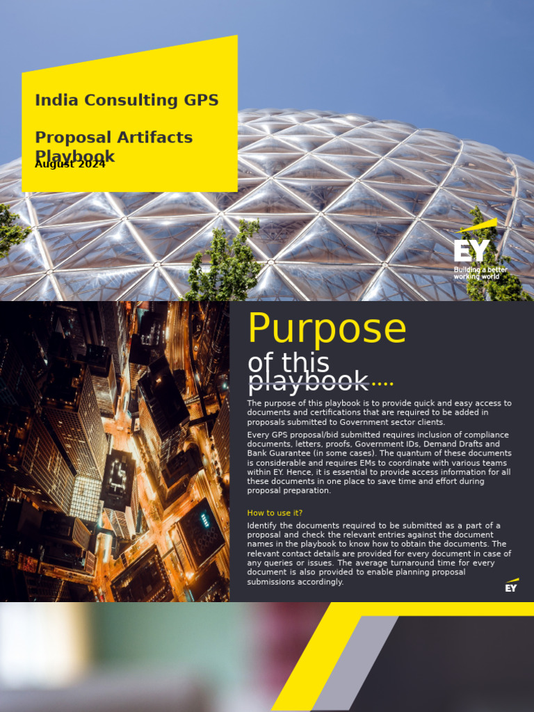 India Consulting GPS Proposal Artifacts Playbook - August 2024 | PDF