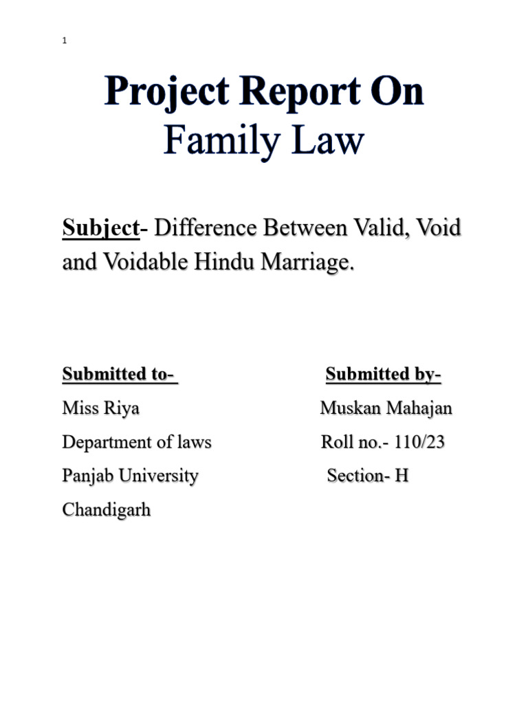 Family Law Project | PDF