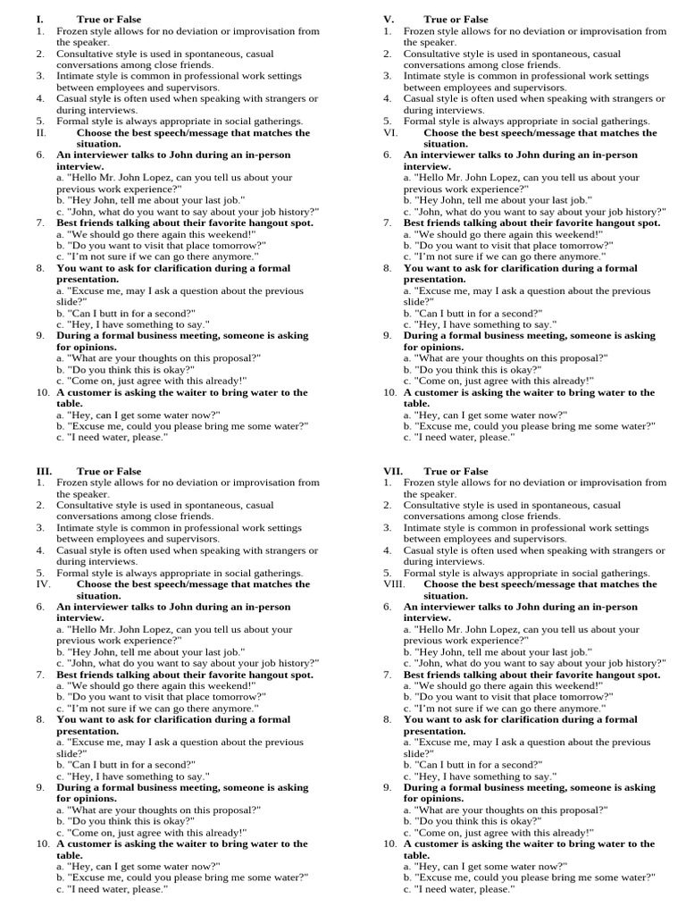 Summative Communicative Styles | PDF | Language Arts & Discipline ...
