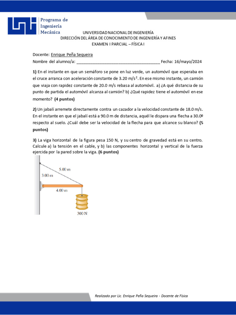 Examen Ip (2n1-Mec) | PDF