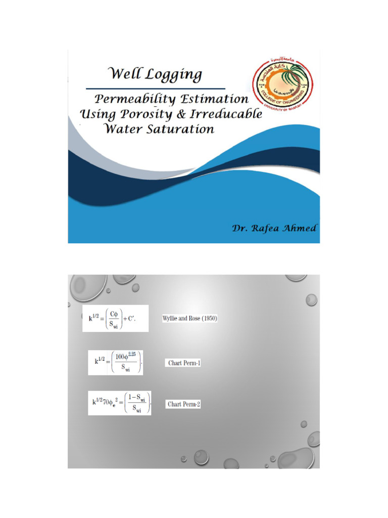 Permeability Estimation Pdf