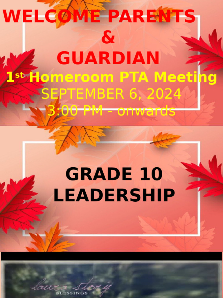 1ST Pta Meeting-2024 | PDF