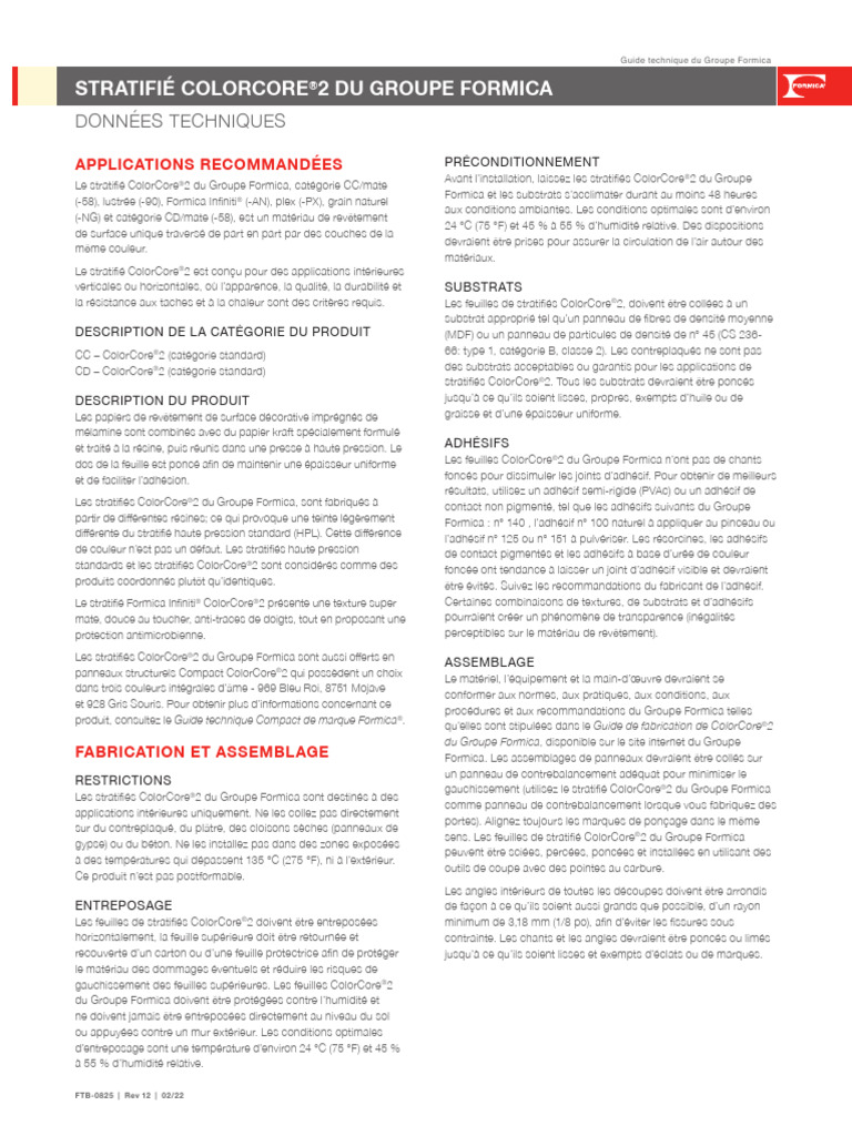 ColorCore2 Laminate Technical Brief | PDF