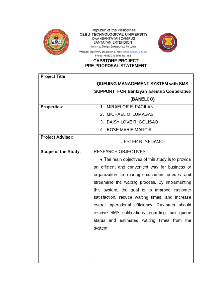 Pre Proposal Statementfinal | PDF