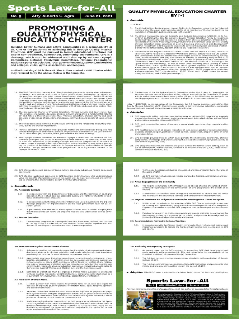 9 Quality Physical Education | PDF