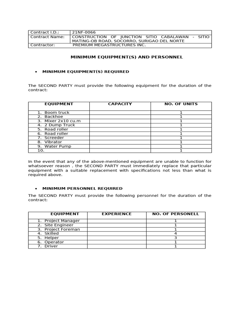 Minimum Equipment | PDF