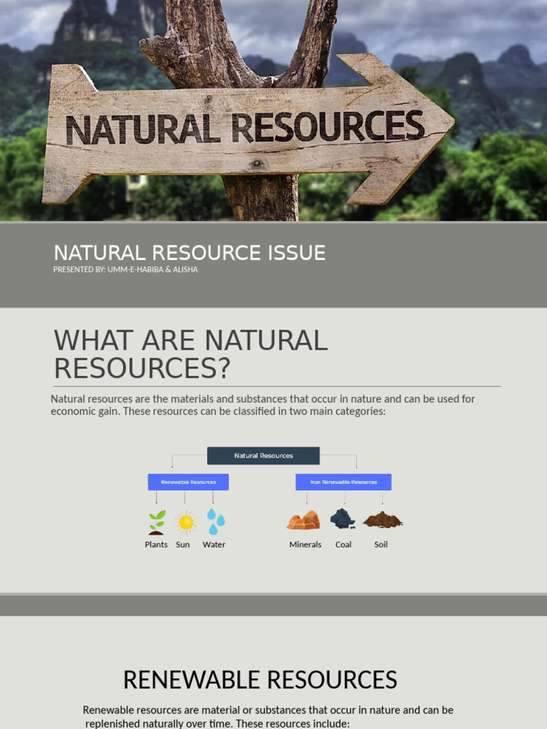 Natural Resource Issue....... | PDF