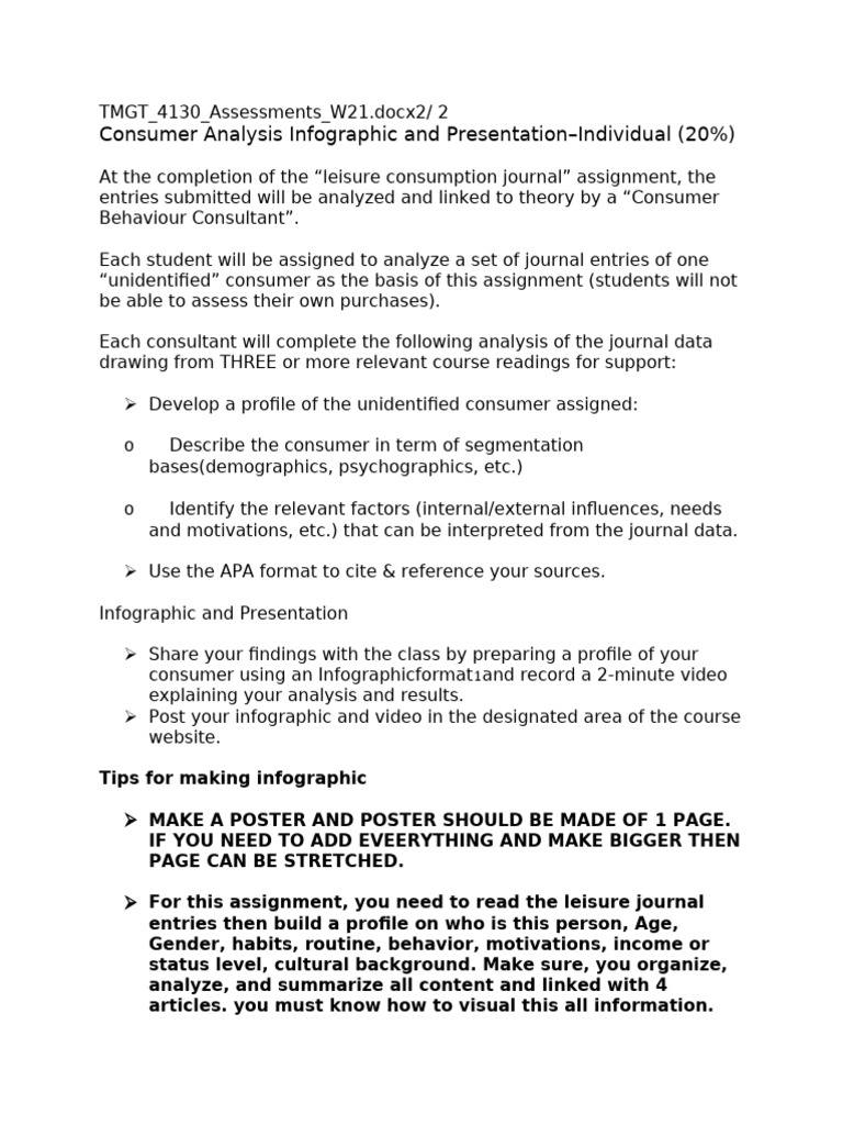 OR107994 - Infographic Assignment Instructions | PDF