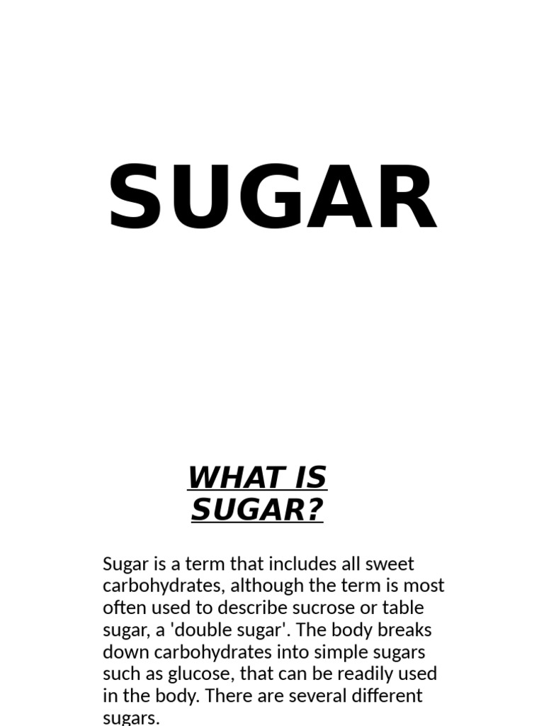 Types of Sugar Explained | PDF