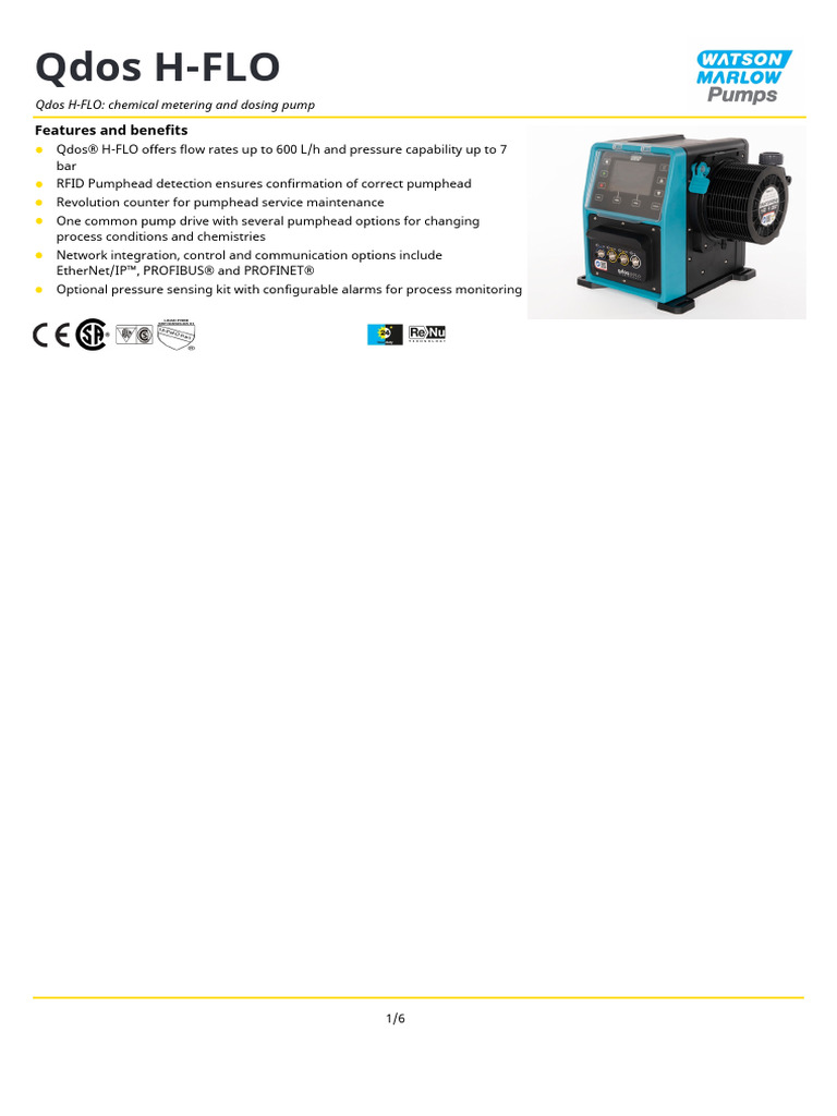 02 PDS of Pumphead MPN Qdos H-FLO - ReNu 300 SEBS | PDF | Flow ...