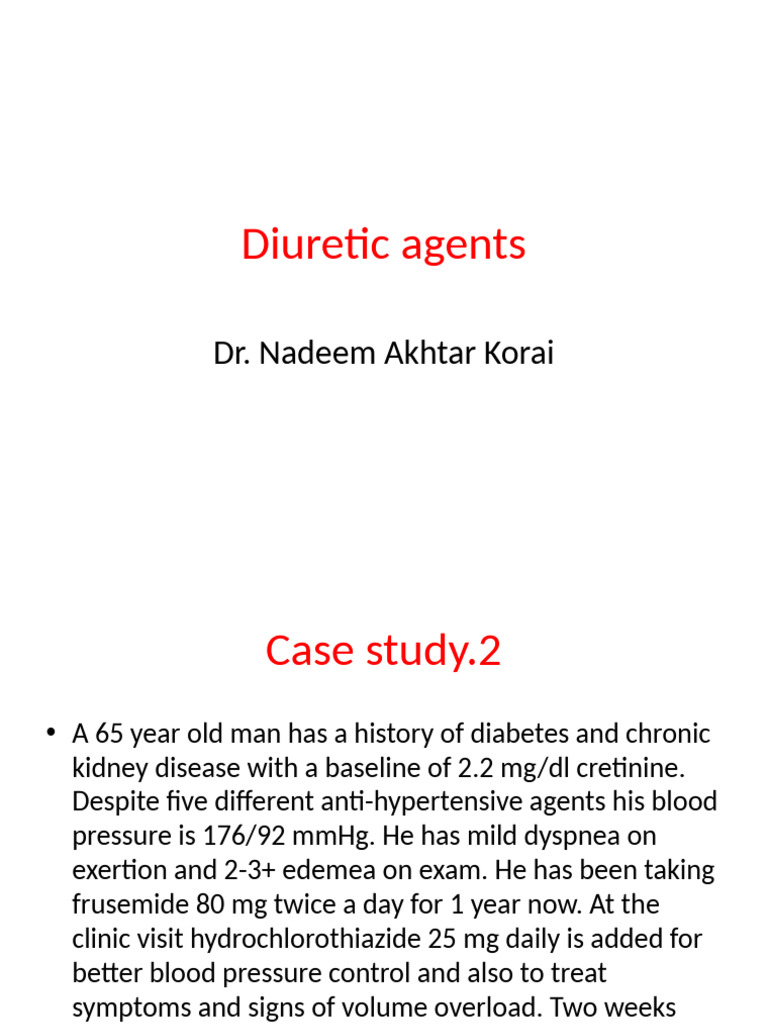 Diuretic Agents | PDF