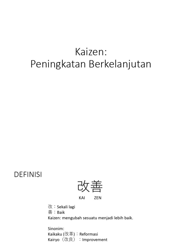 Kaizen Management | PDF