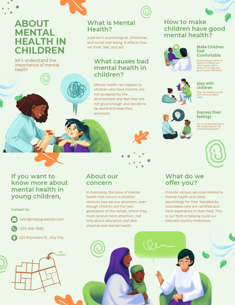 Green Illustrative Mental Health Brochure | PDF