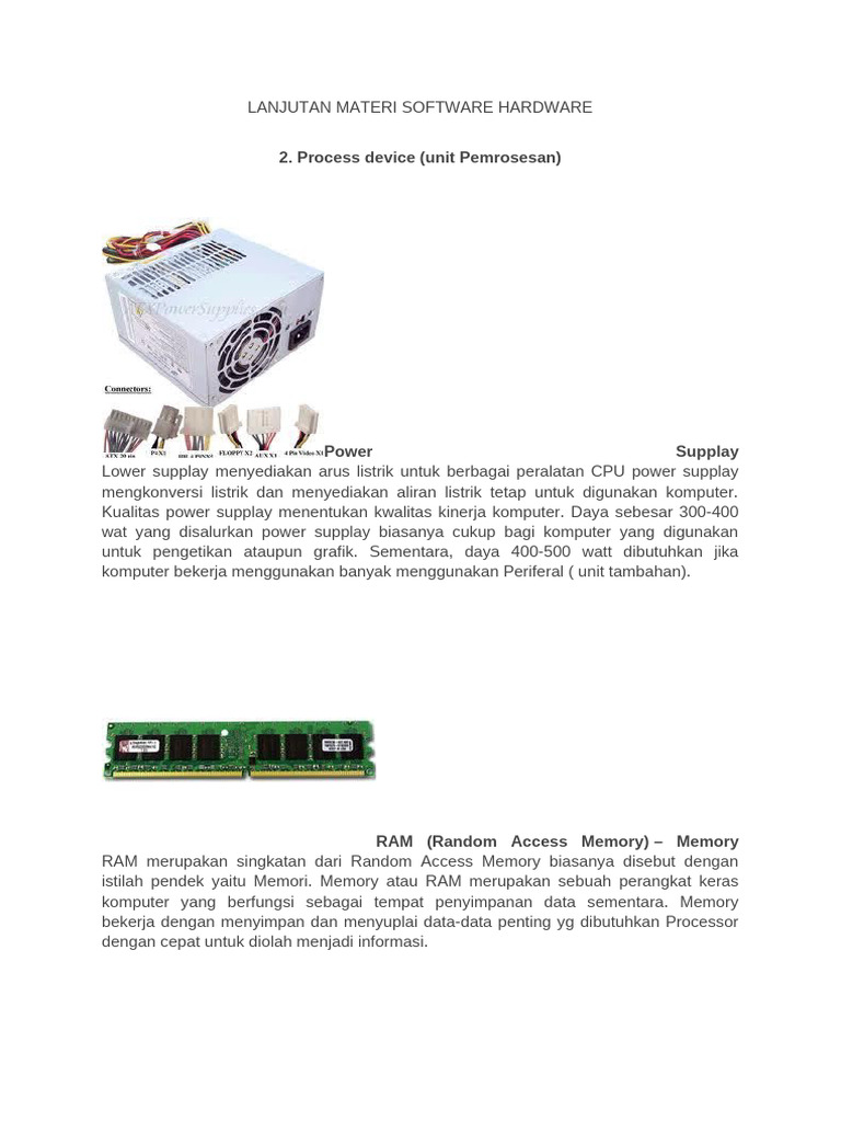 Materi Hardware Software | PDF