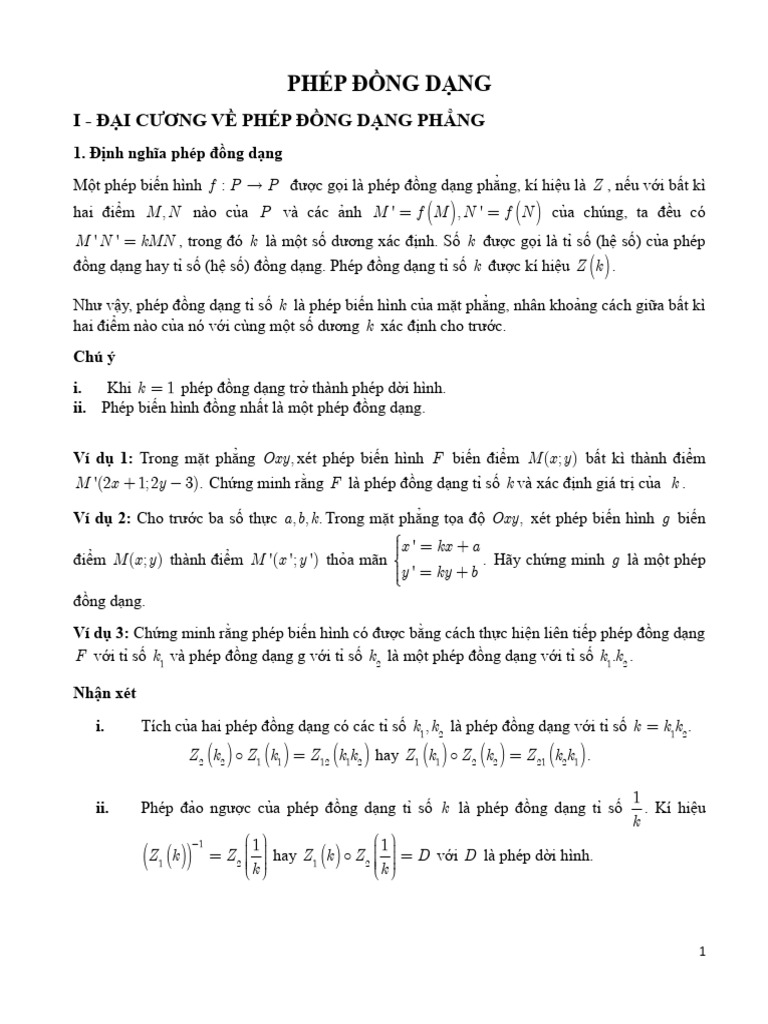 Phép Đ NG D NG | PDF