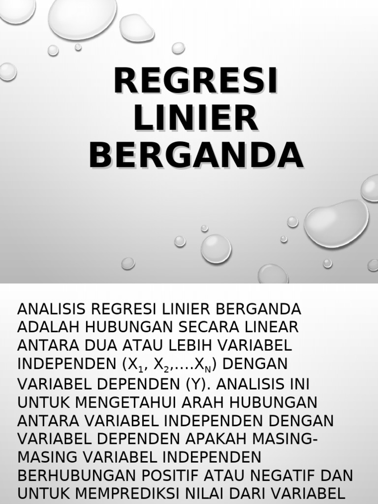 Regresi Berganda PPT | PDF