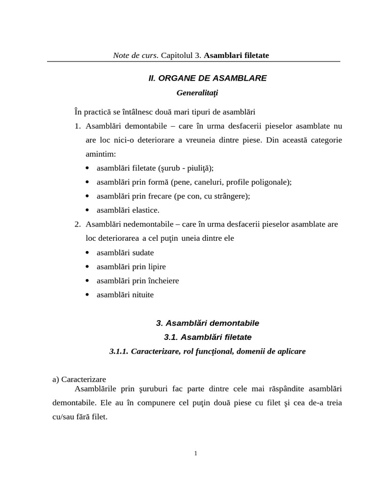 Asamblari Filetate | PDF