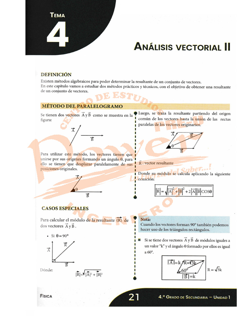 04-Análisis Vectorial II-IB-F-4s | PDF | Vector Euclidiano | Geometría