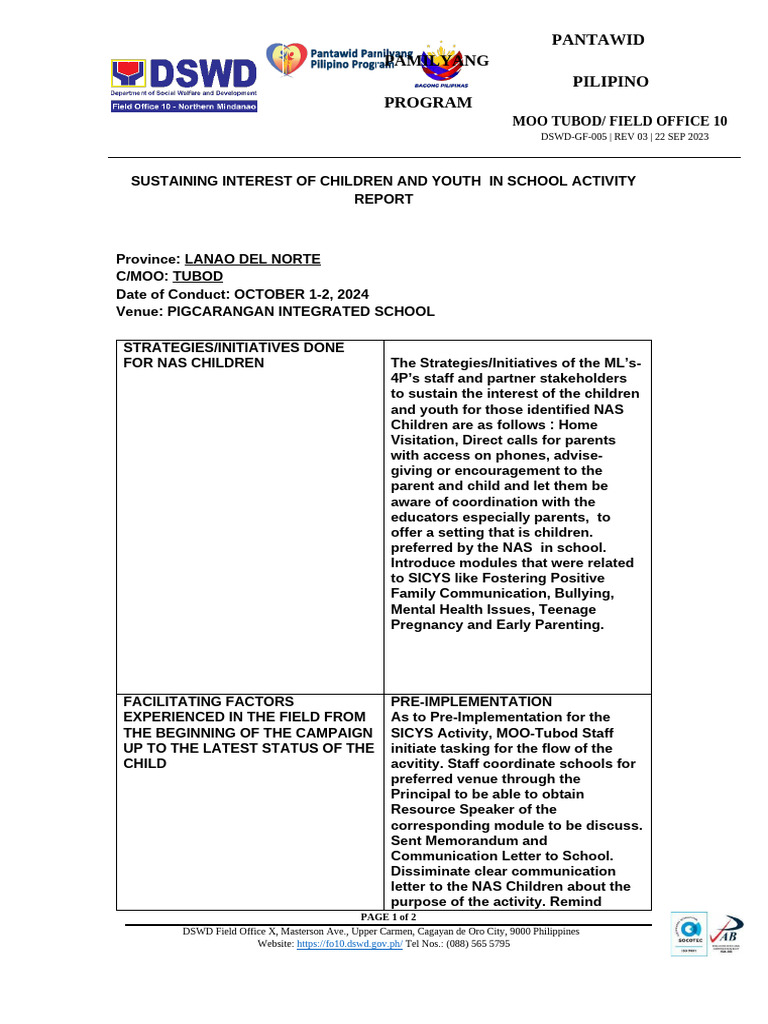 Activity Report | PDF