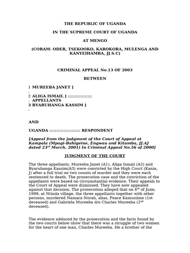 Mureeba Janet vs. Uganda 2 | PDF