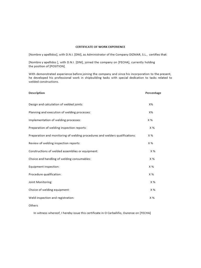 Work Experience | PDF