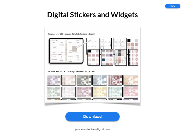 Stickers Widgets Pre Cropped | PDF