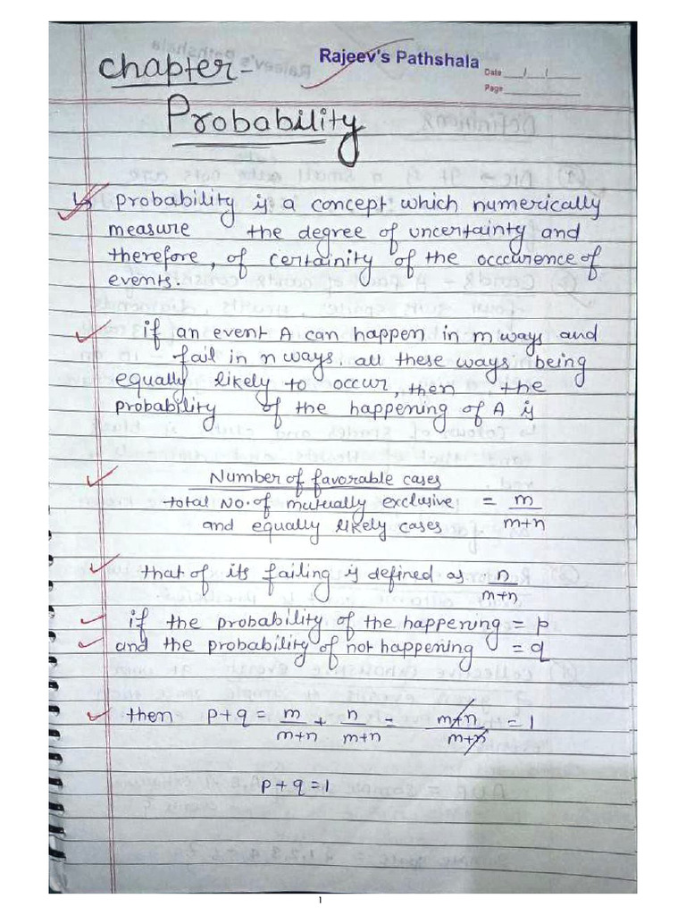 Probability Lec-01 & 02 | PDF