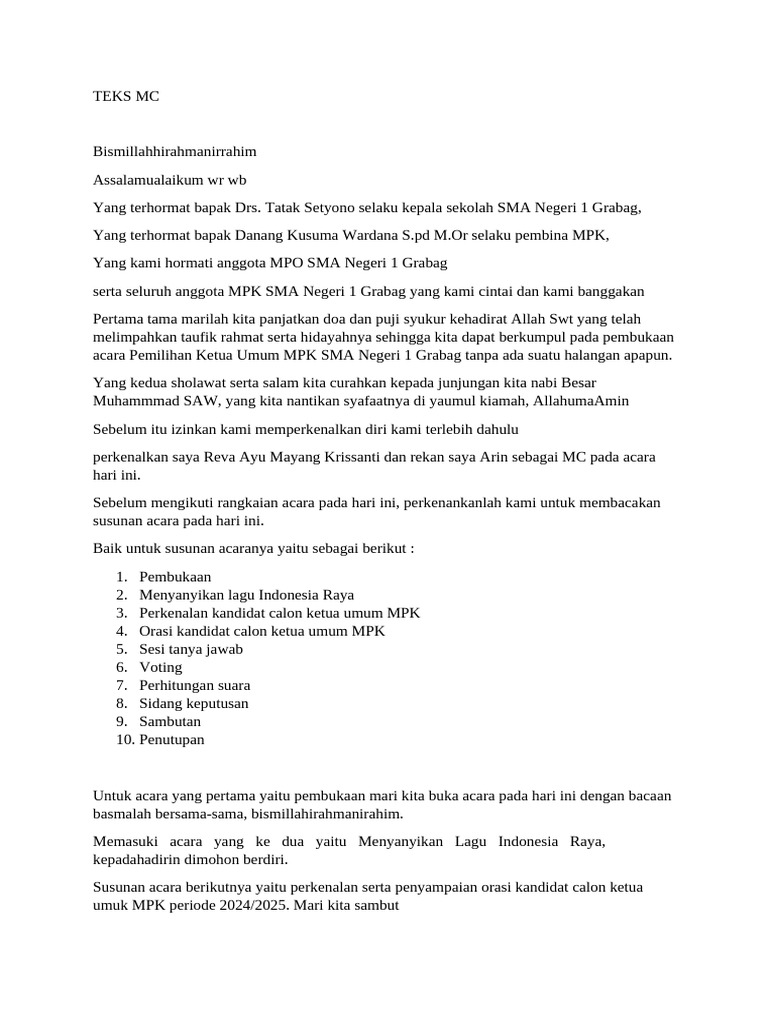 teks MC MPK-1 | PDF