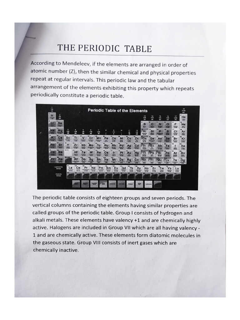 Periodic Table and Fine Structure | PDF