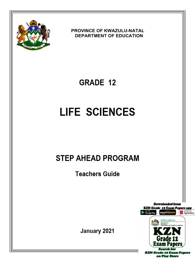Life Sciences Grade 12 Step Ahead Solutions 2021 | PDF