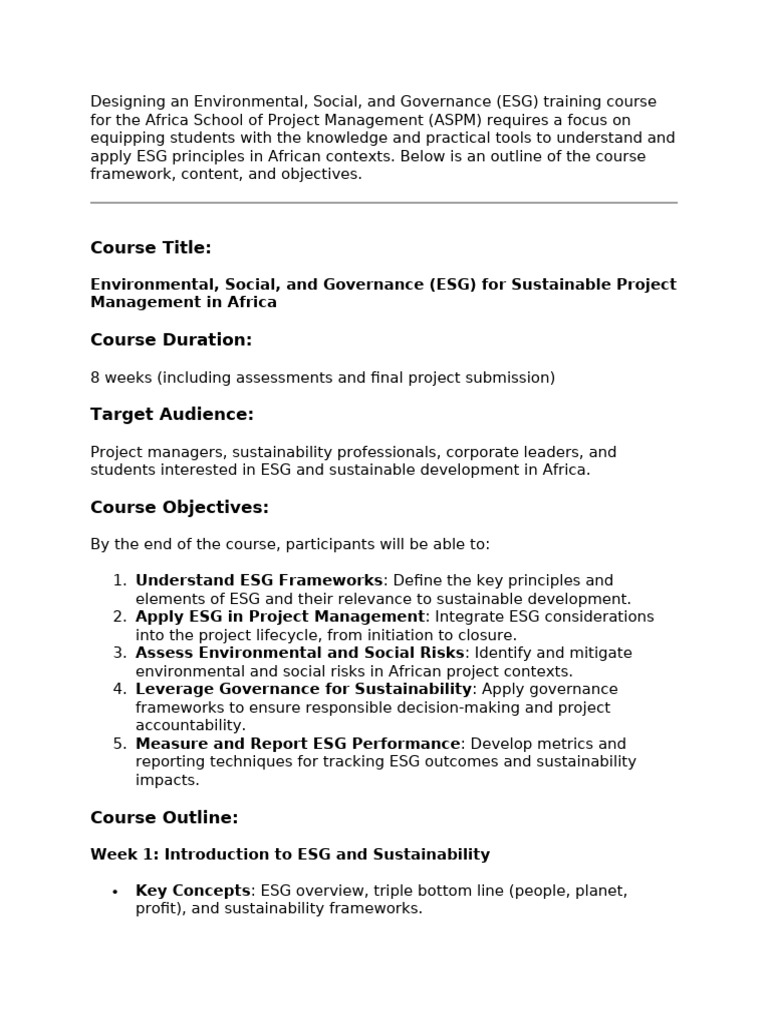 ESG Policy | PDF