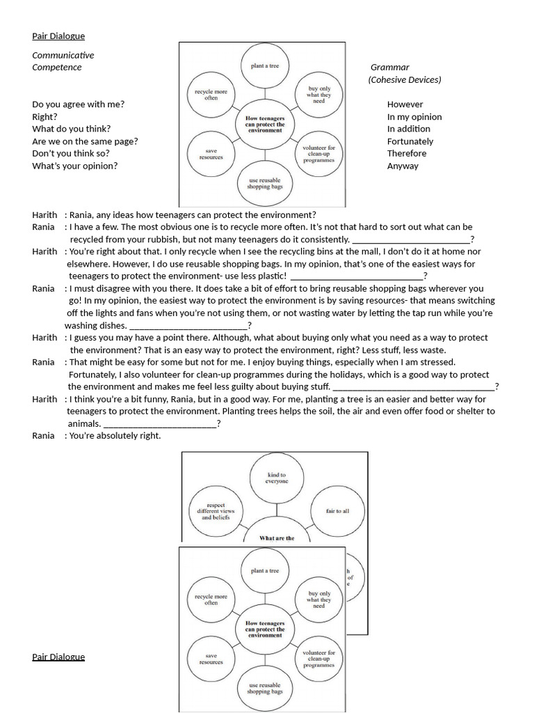 Pair Dialogue | PDF | Recycling | Career & Growth